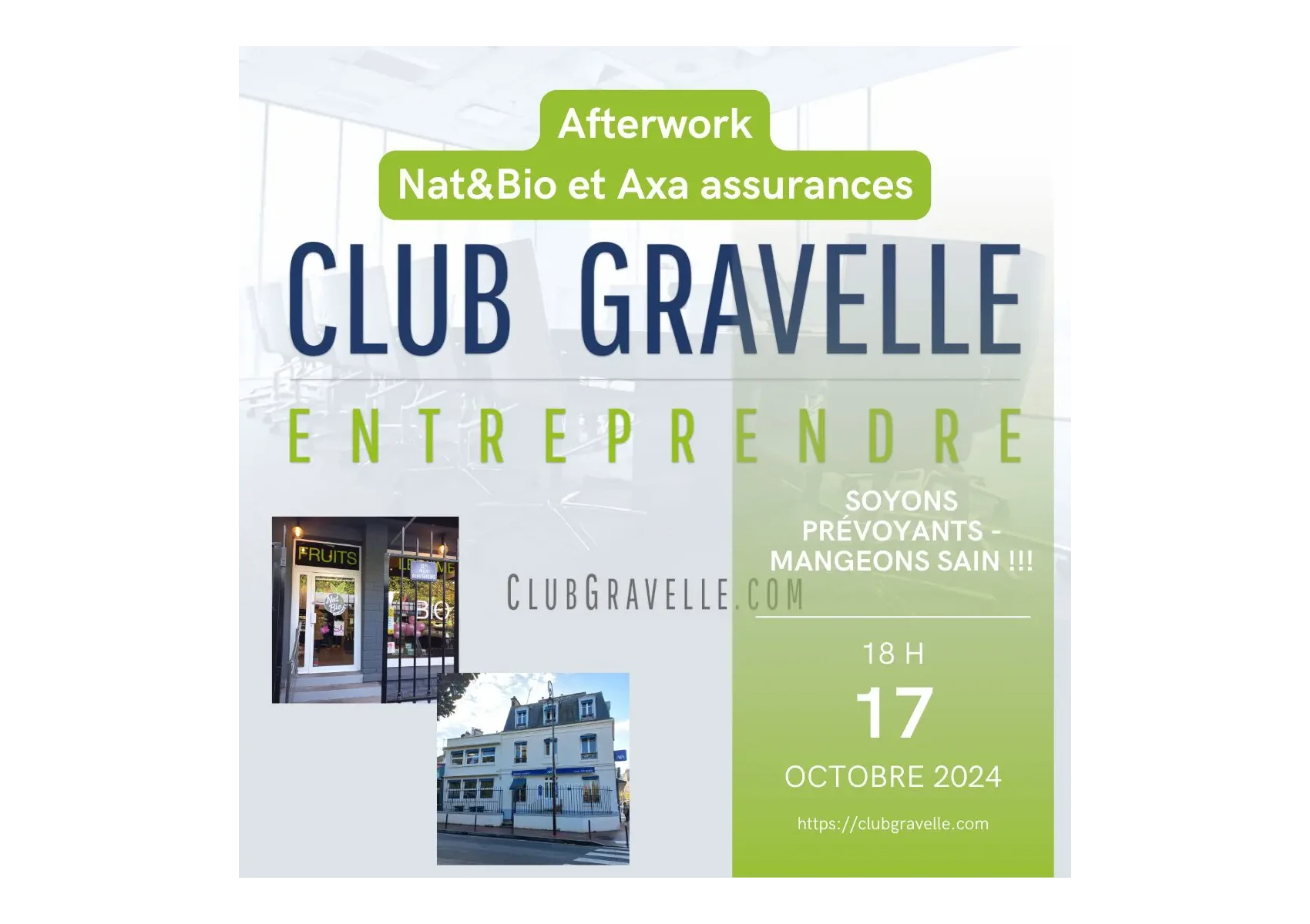 Un afterwork sain et bien assuré - Club Gravelle Entreprendre